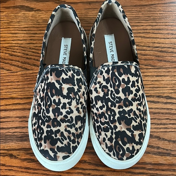 Steve Madden | Shoes | Steve Madden Symba Leopard Print Slipon Sneakers ...